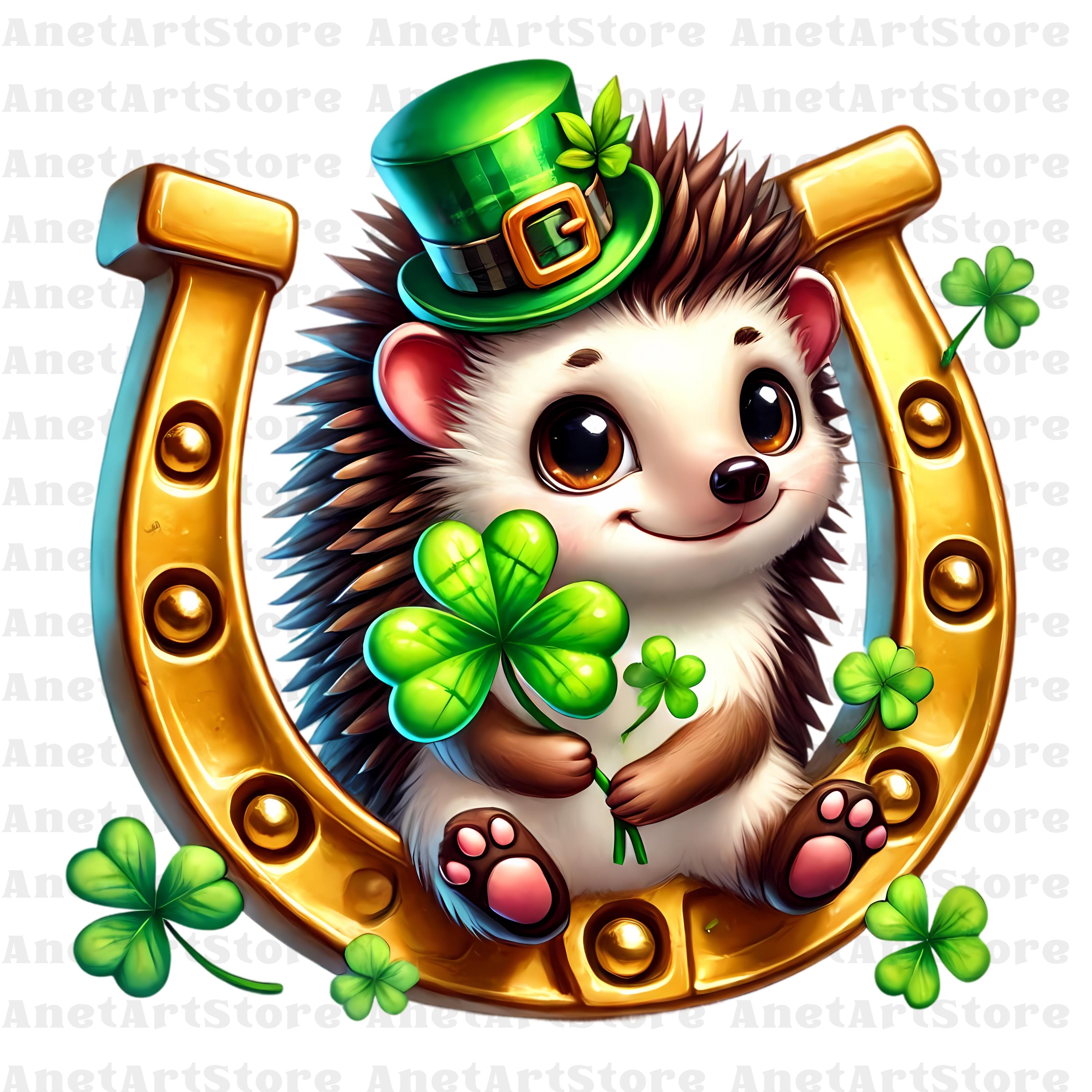 Cute Animals Clipart St Patrick's Day Clipart Green Clipart Clover ...