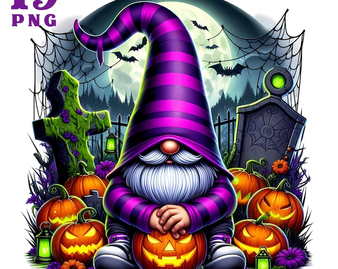 Zombie Gnome Clipart, Spooky Undead Gnomes With Brains & Goo, Halloween ...