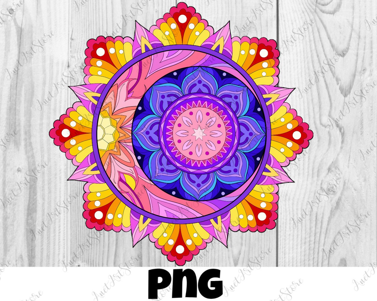 Art & Collectibles Digital Drawing & Illustration Mandala PNG Printable ...