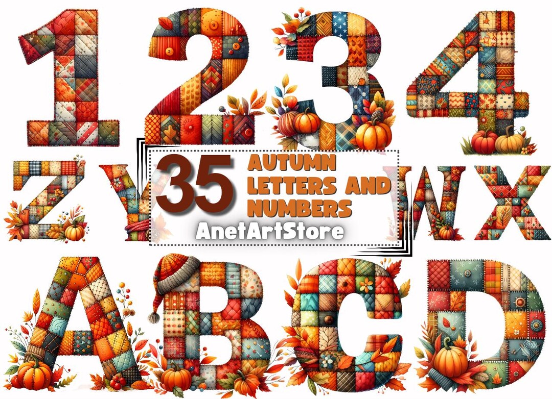 Alphabet Clipart Fall Alphabet Autumn Alphabet Fall Letters Autumn ...