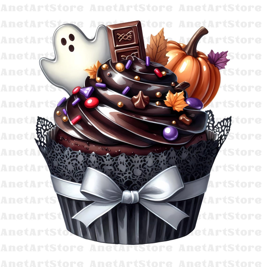 Cupcake Clipart, Halloween Cupcake Png, Spooky Clipart, Bakery Clipart ...
