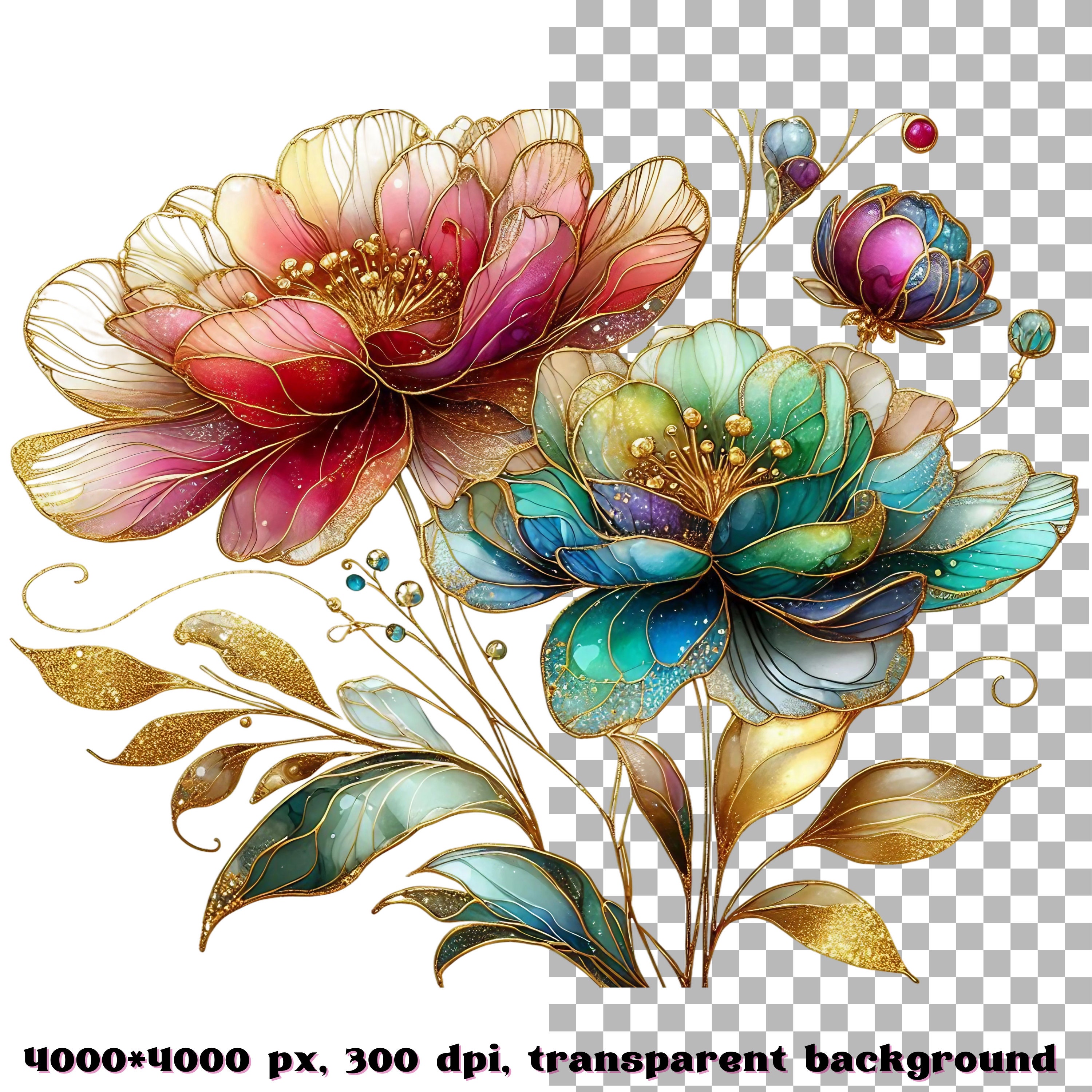 11 Png, Flower Clipart, Magic Flowers Png, Floral Sublimation, Flowers ...