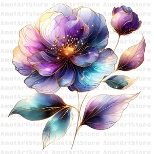 13 Png, Flower Clipart, Magic Flowers Png, Floral Sublimation, Flowers ...