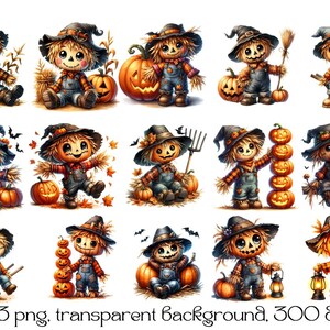 Scarecrow Clipart Fall Scarecrow Png Cute Scarecrow Graphic Autumn ...