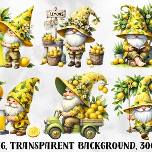 Gnome Clipart, Gnomes Clipart, Lemon Gnome, Gnome Png, Mag Clipart, B ...