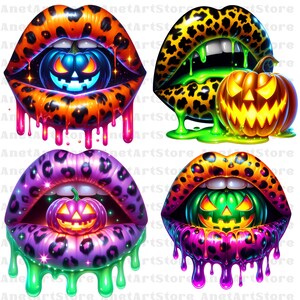 Lips Clipart, Spooky Lips, Halloween Clipart, Halloween Lips, Glossy ...