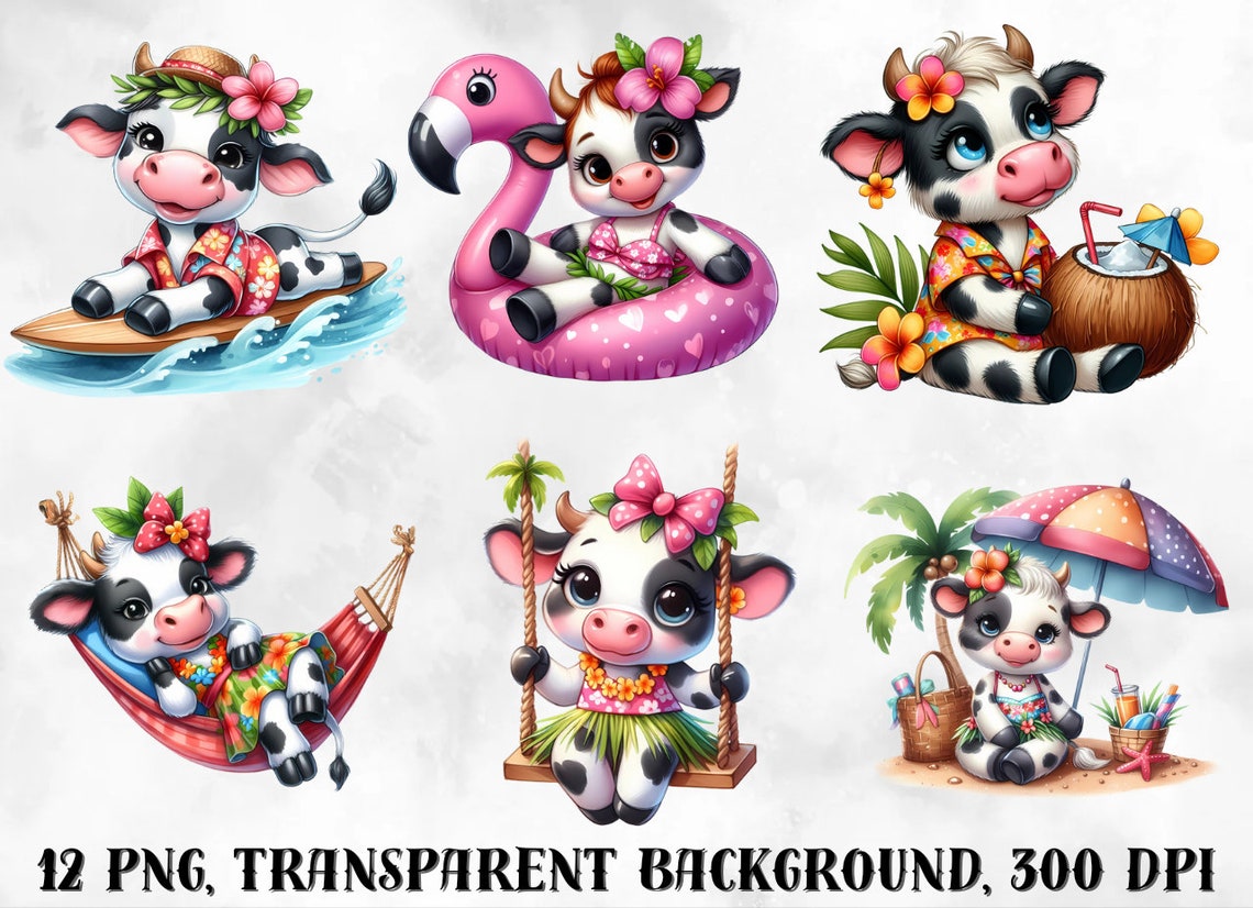 Cow Clipart, Cows Clipart, Cow Png, Funny Cow Clip Art, Tropical ...