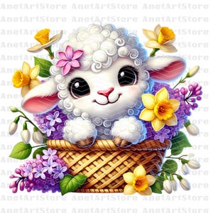 Spring Clipart Cute Animals Clipart Spring Sheep Png Cute Spring Lamb ...
