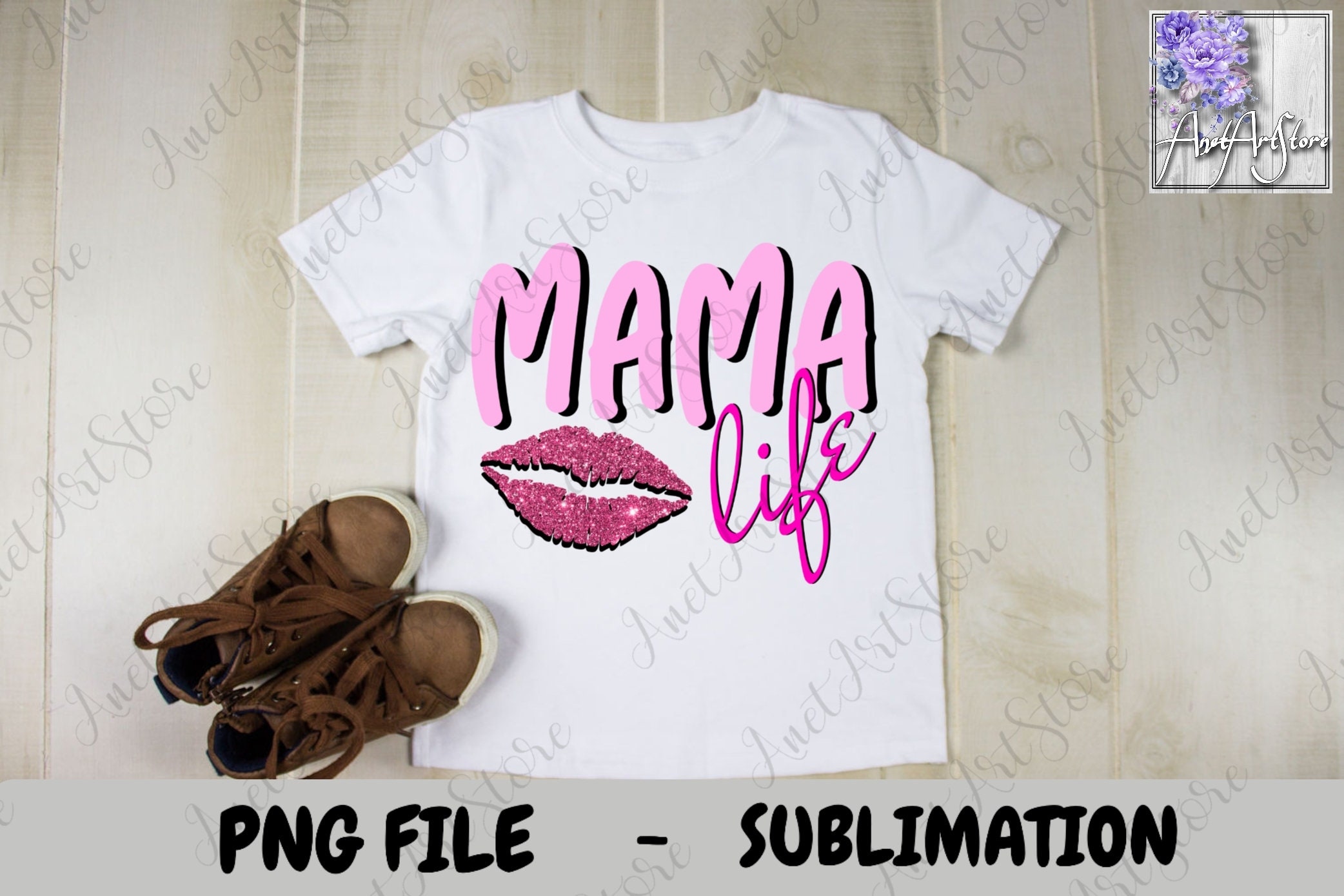 MAMA life PNG Mother day colorful print digital print | Etsy