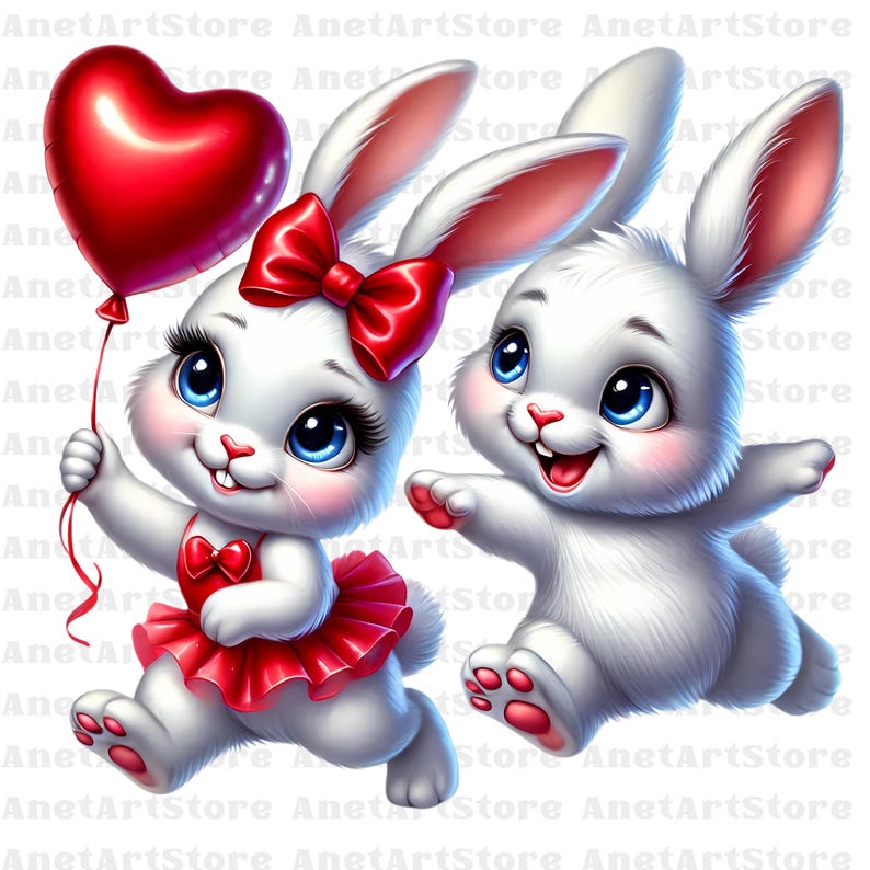 Valentine Bunny Clipart Couple Clipart Valentine Clipart Rabbit Png ...