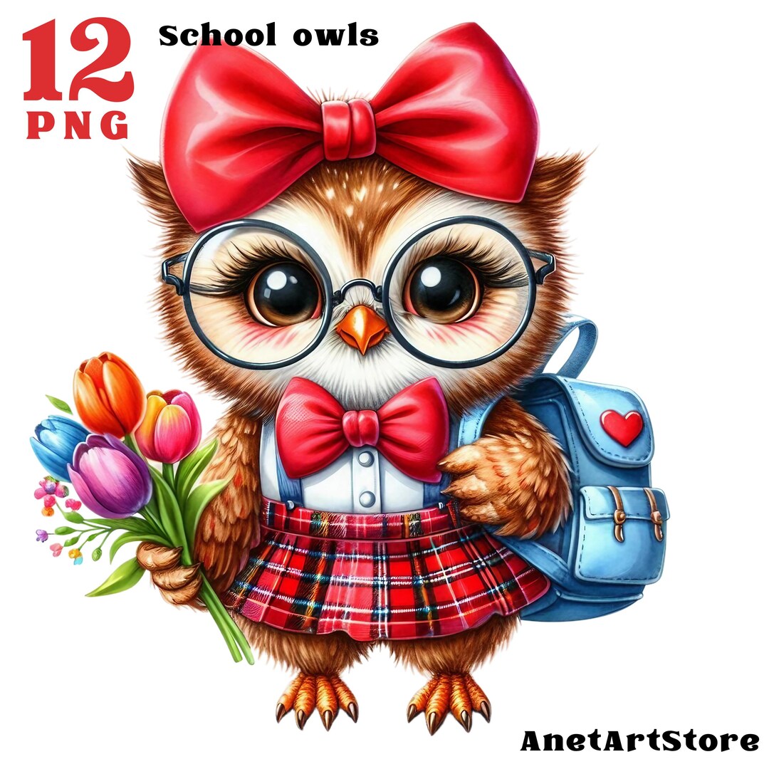 Back to School Png Owl Clipart Owl Clipart Owl Png, Owls Png ...