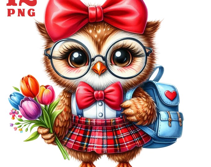 Back to School Owls Clip Art, Vector, Graphics, Digital Clip Art ...