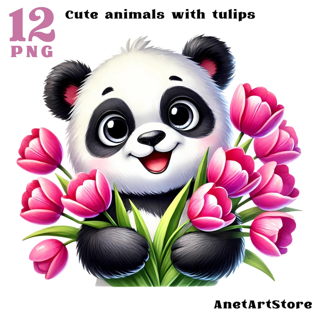 Spring Clipart Cute Animals Clipart Spring Panda Png Cute Spring Zebra ...