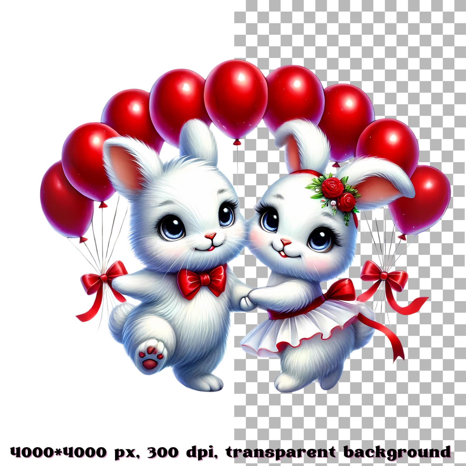 Valentine Bunny Clipart Couple Clipart Valentine Clipart Rabbit Png ...