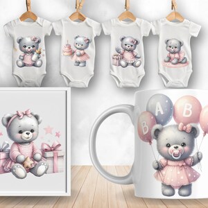 B'day Teddy Bears Clipart, Clipart Bears, Cute Baby Bears, Birthday ...