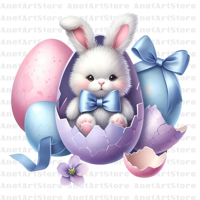 Easter Bunny Clipart, Easter Egg Clipart, Easter Sublimation, Easter ...