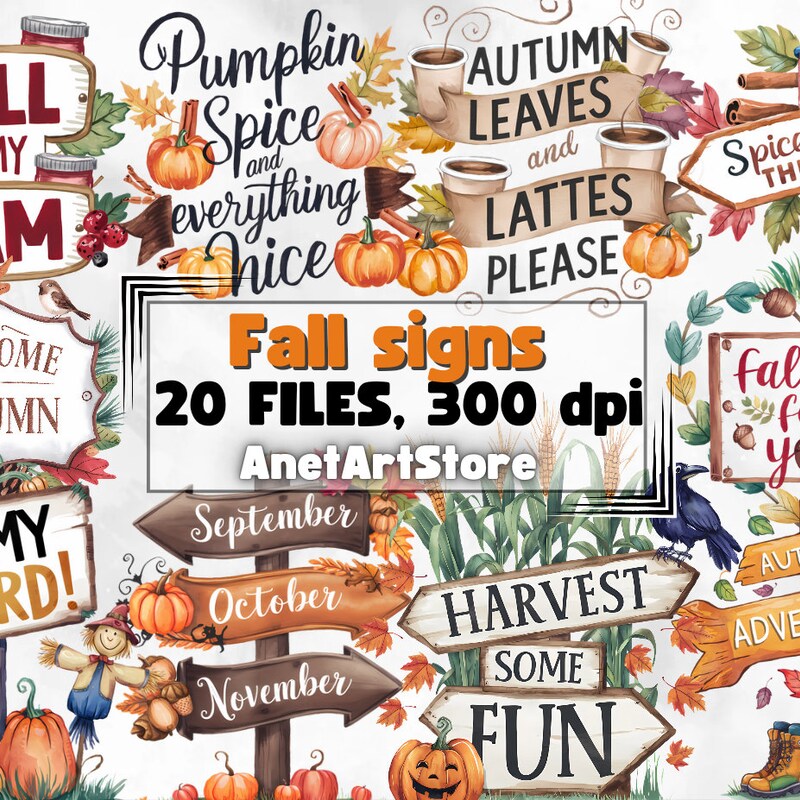 Fall Word Art - Etsy