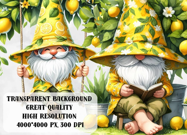 Gnome Clipart, Gnomes Clipart, Lemon Gnome, Gnome Png, Mag Clipart, B ...