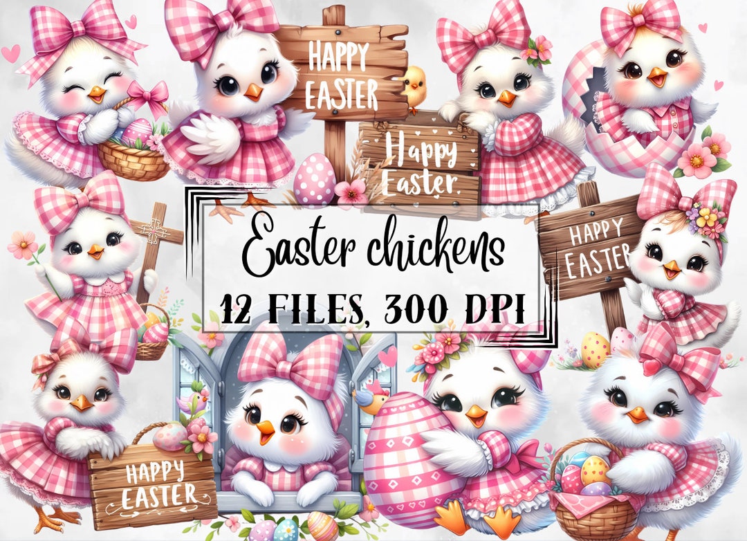 Easter Chickens Png, Easter Chicken Clipart, East Eggs Clip Art, Wall ...