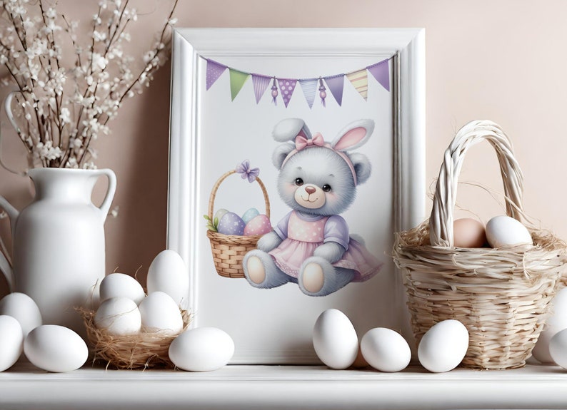 Easter Clipart, Easter Bears Clip Art, Easter Sublimation, Easter ...