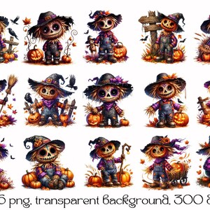 Scarecrow Clipart Fall Scarecrow Png Cute Scarecrow Graphic, Halloween ...