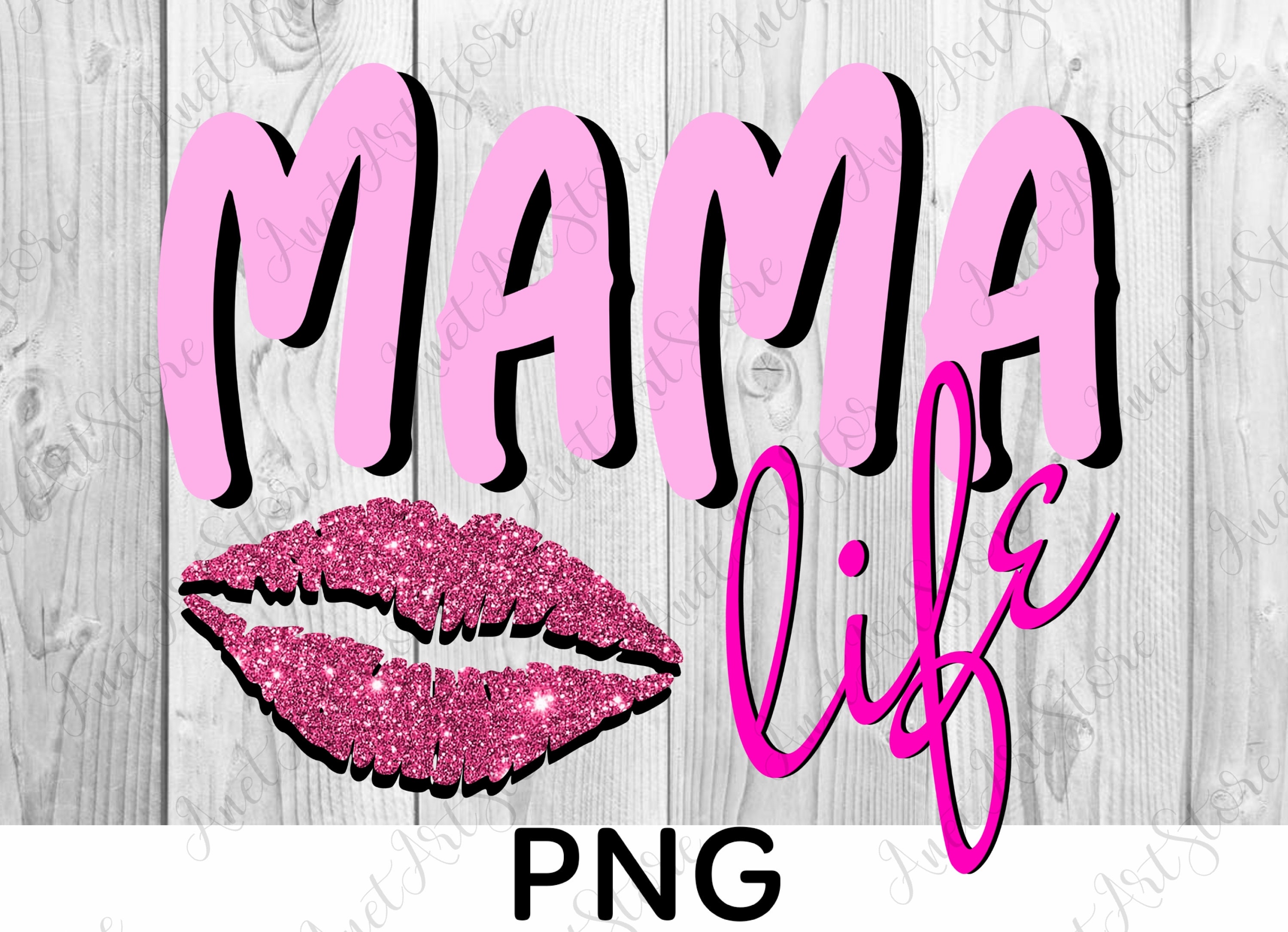 MAMA life PNG Mother day colorful print digital print | Etsy