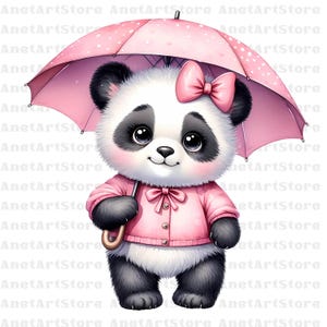 Panda Clipart, Cute Baby Girl Panda Png, Little Pandas Clip Art, Panda ...