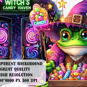 Halloween Candy Shop Clipart, Funny Halloween Png, Spooky Clipart, Cute ...