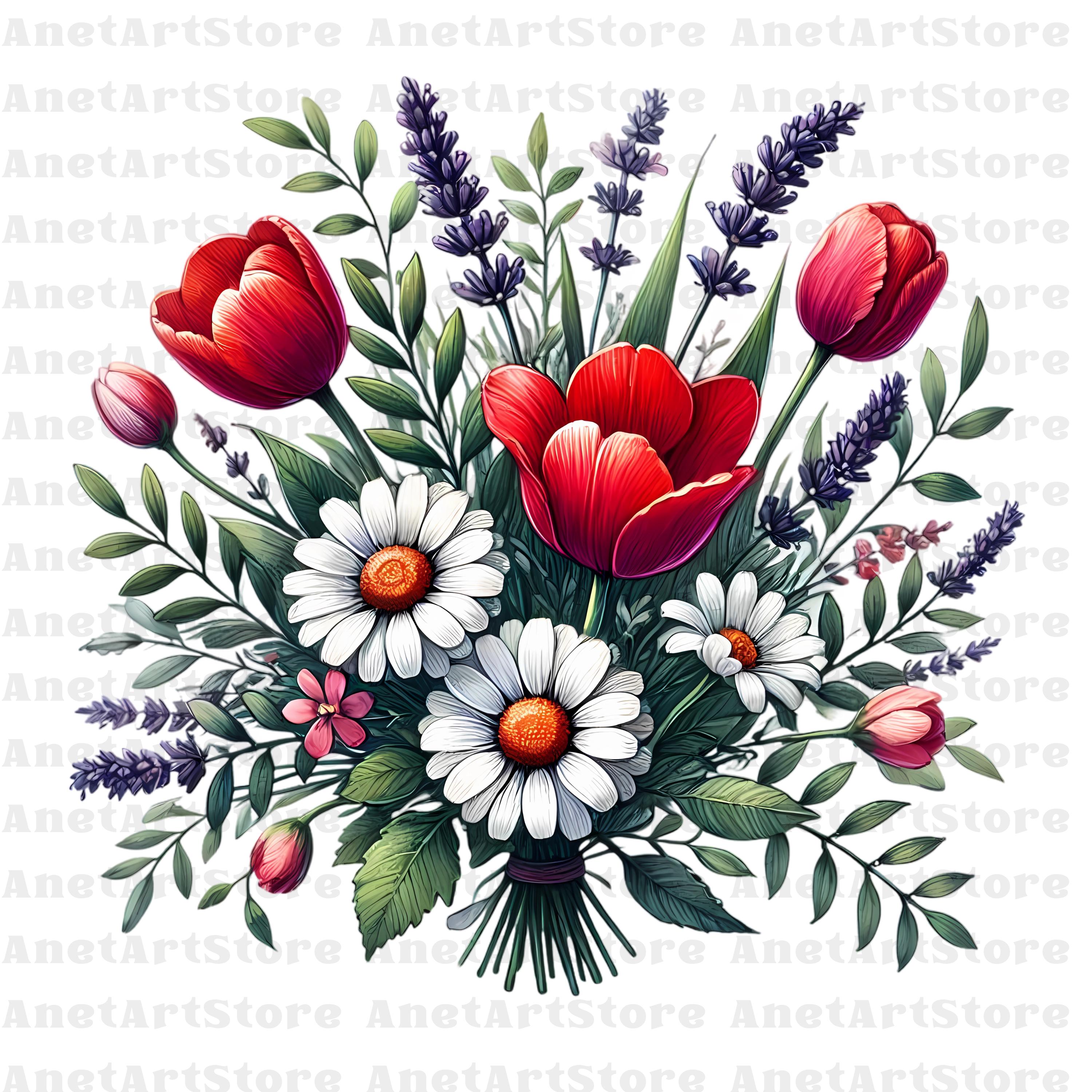 Spring Clipart Spring Floral Clipart Floral Tulips Png Hello Spring ...