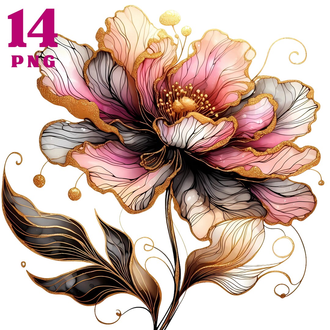 13 Png, Flower Clipart, Magic Flowers Png, Floral Sublimation, Flowers ...