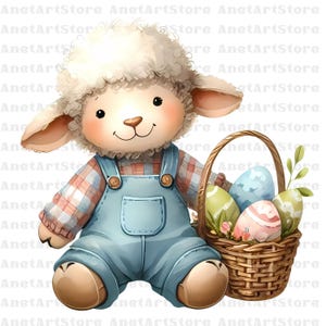 Easter Clipart Png, Easter Sheep Clip Art, Easter Sublimation, Easter ...