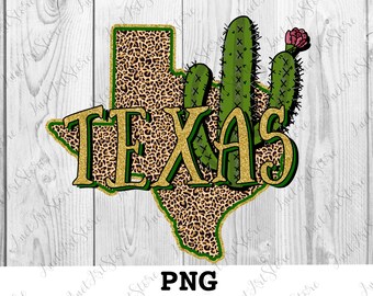 Texas Sublimation Design Leopard Print PNG Download USA States - Etsy