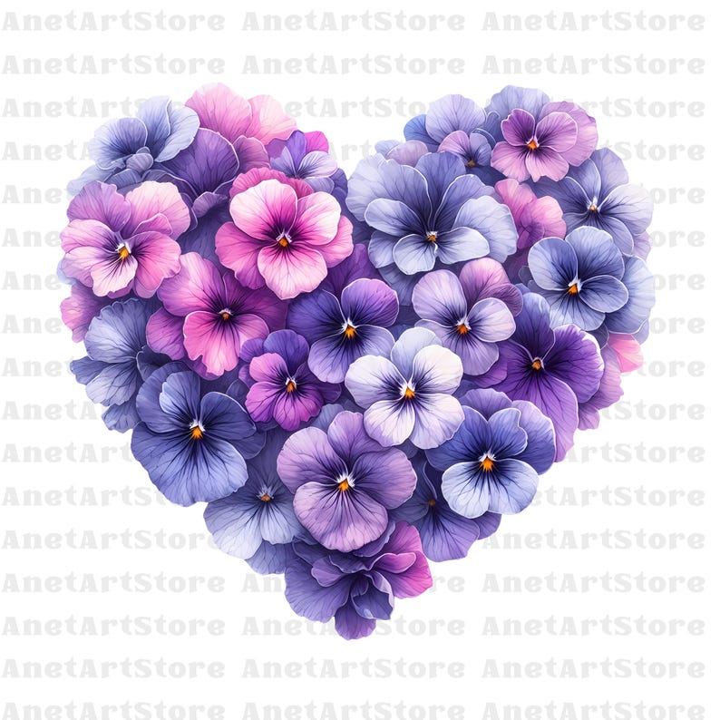 Hearts Clipart Valentine's Day Clipart Flowers Clipart Floral Clipart ...