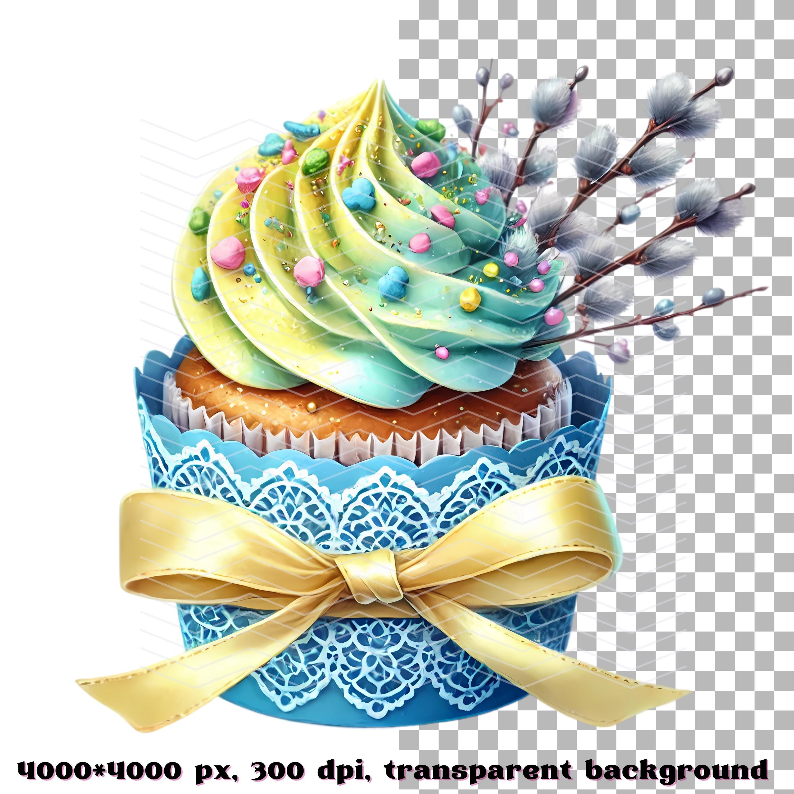 Easter Cupcake Clipart, Easter Egg Clip Art, Easter Sublimation, Easter ...