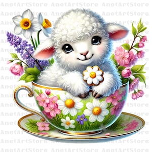 Spring Clipart Cute Sheep Clipart Spring Sheep Png Cute Spring Lamb ...