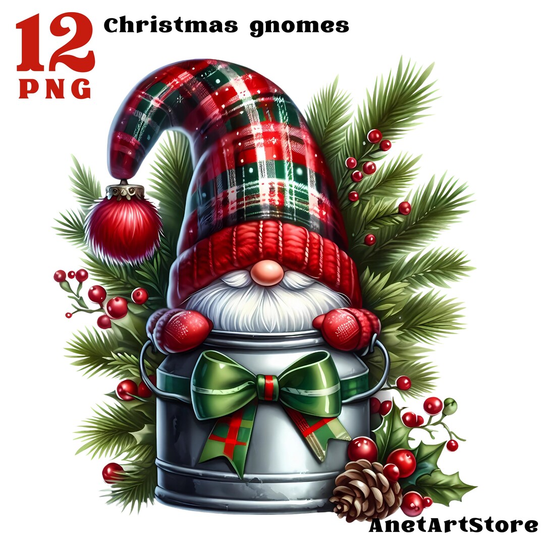 Christmas Gnome Clipart, Christmas Clipart, Gnome Png, New Year Gnome ...