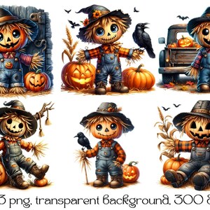 Scarecrow Clipart Fall Scarecrow Png Cute Scarecrow Graphic Autumn ...