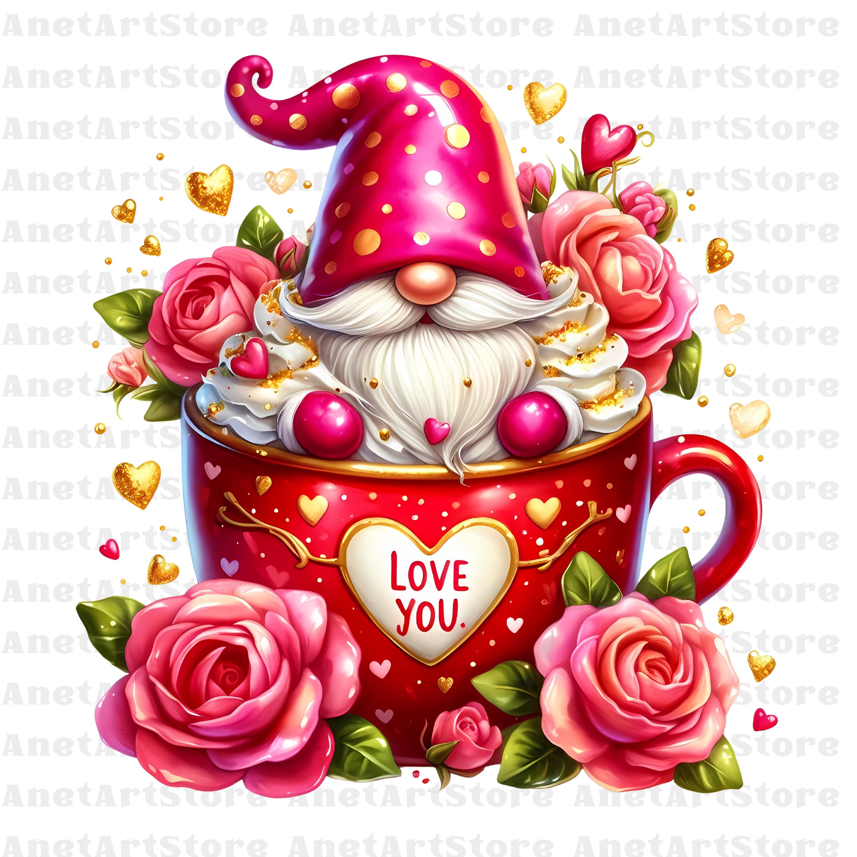Gnome Clipart Love Clipart Valentine Gnome Png Valentine's Day Clipart ...