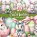 Easter Bunnies Png, Easter Eggs Clip Art, Easter Sublimation, Easter ...
