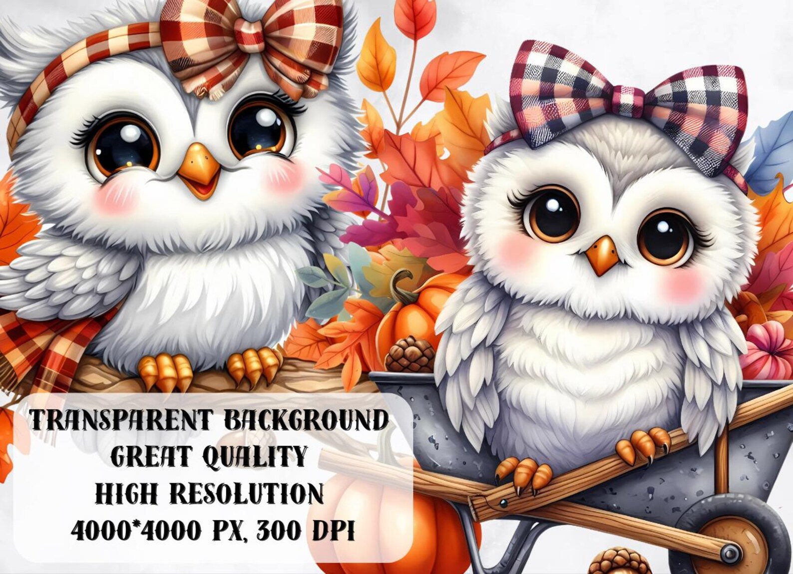 Owl Clipart, Owls Clipart, Owl Png, Watercolour Owl, Autumn Clipart ...