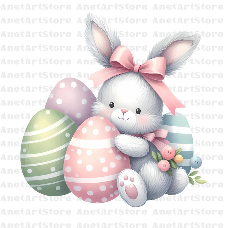 Easter Bunny Clipart, Easter Egg Clipart, Easter Sublimation, Easter ...