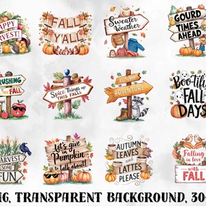 Autumn Clipart, Autumn Sign Png, Autumn Sublimation, Fall Quotes ...