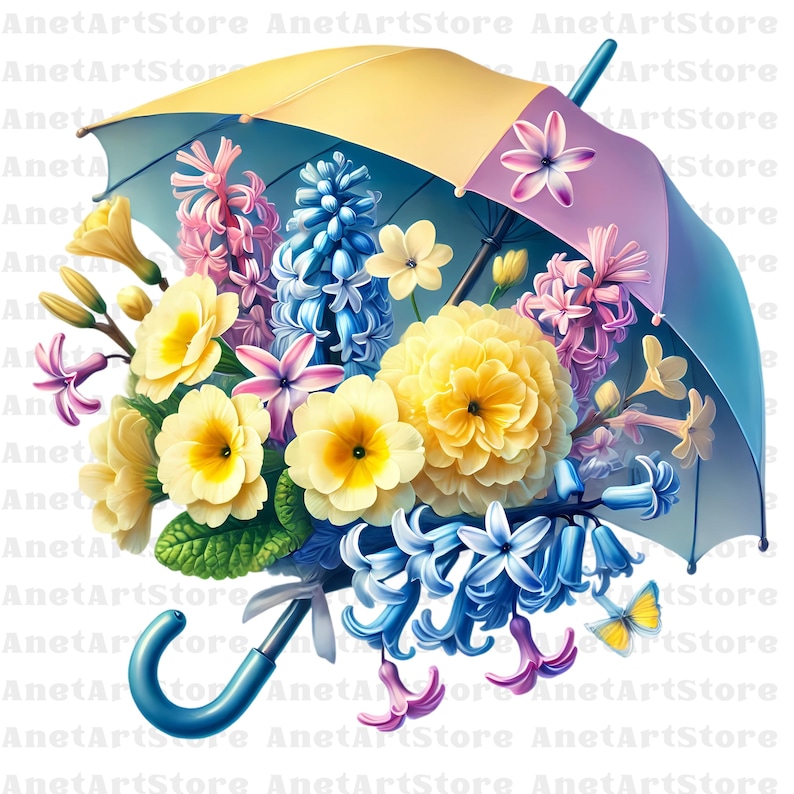 Spring Clipart Spring Floral Clipart Floral Umbrella Png Hello Spring ...