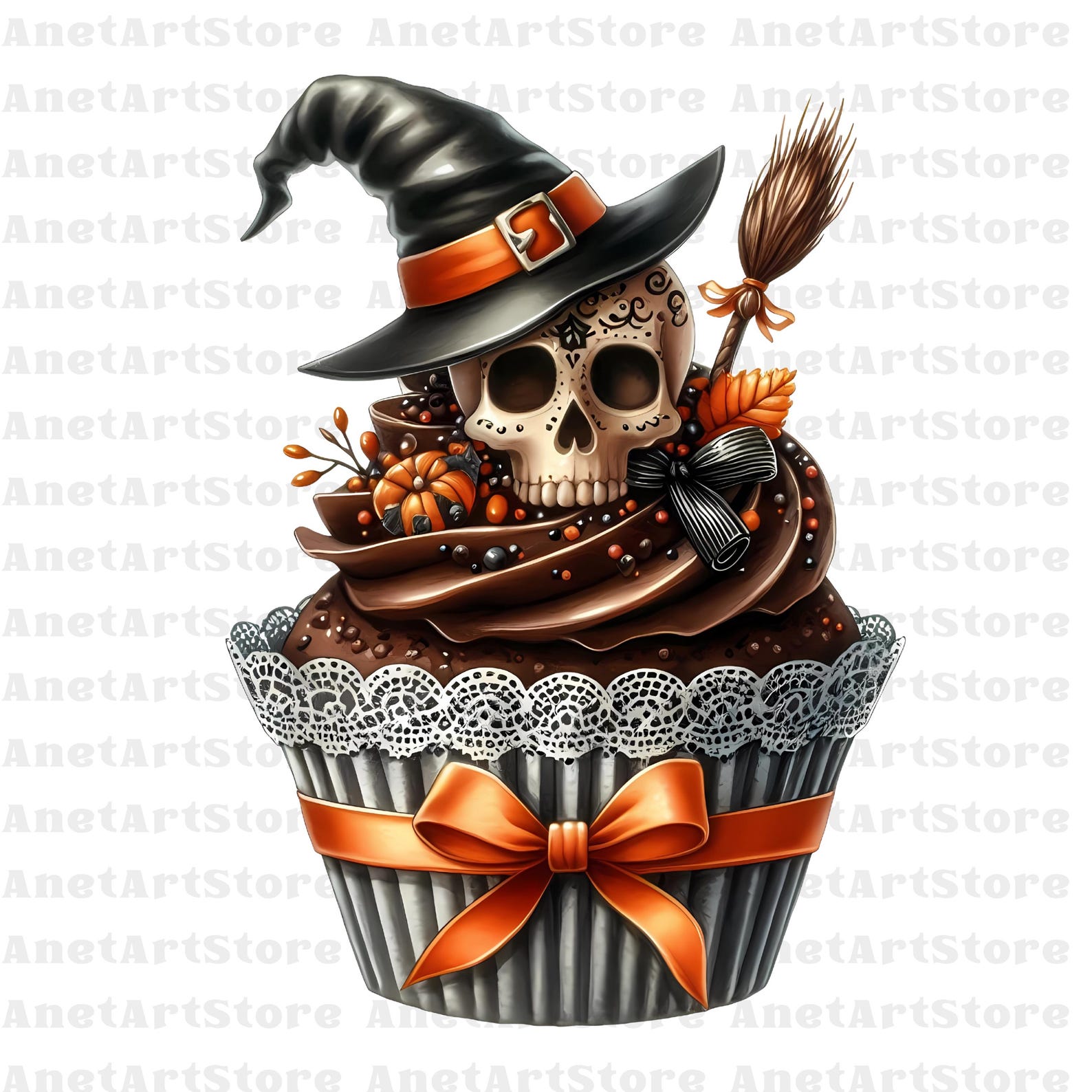 Cupcake Clipart, Halloween Cupcake Png, Spooky Clipart, Bakery Clipart ...