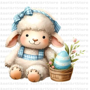Easter Clipart Png, Easter Sheep Clip Art, Easter Sublimation, Easter ...