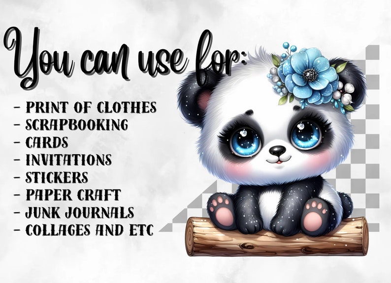 Pandas Clipart, Cute Baby Boy Pandas Png, Little Pandas Clip Art ...