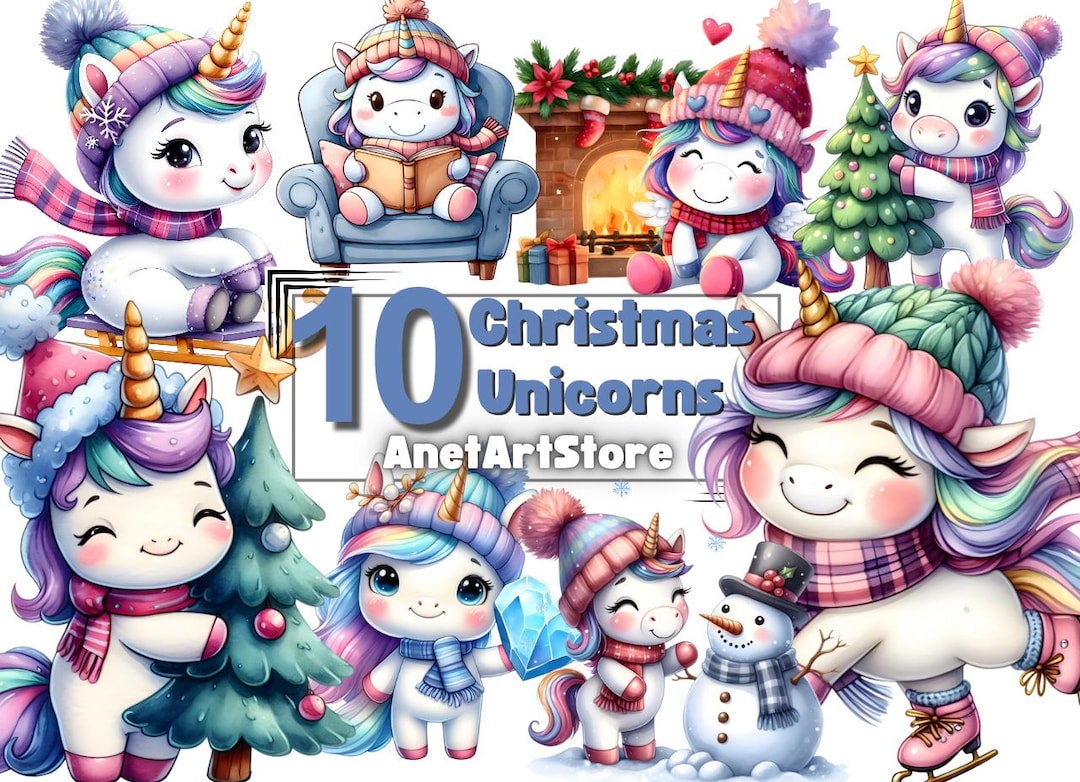 Unicorn Clipart, Unicorn Png, Unicorn Clip Art, Christmas Unicorn ...