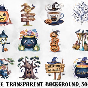 Halloween Clipart, Funny Halloween Png, Spooky Clipart, Cute Halloween ...