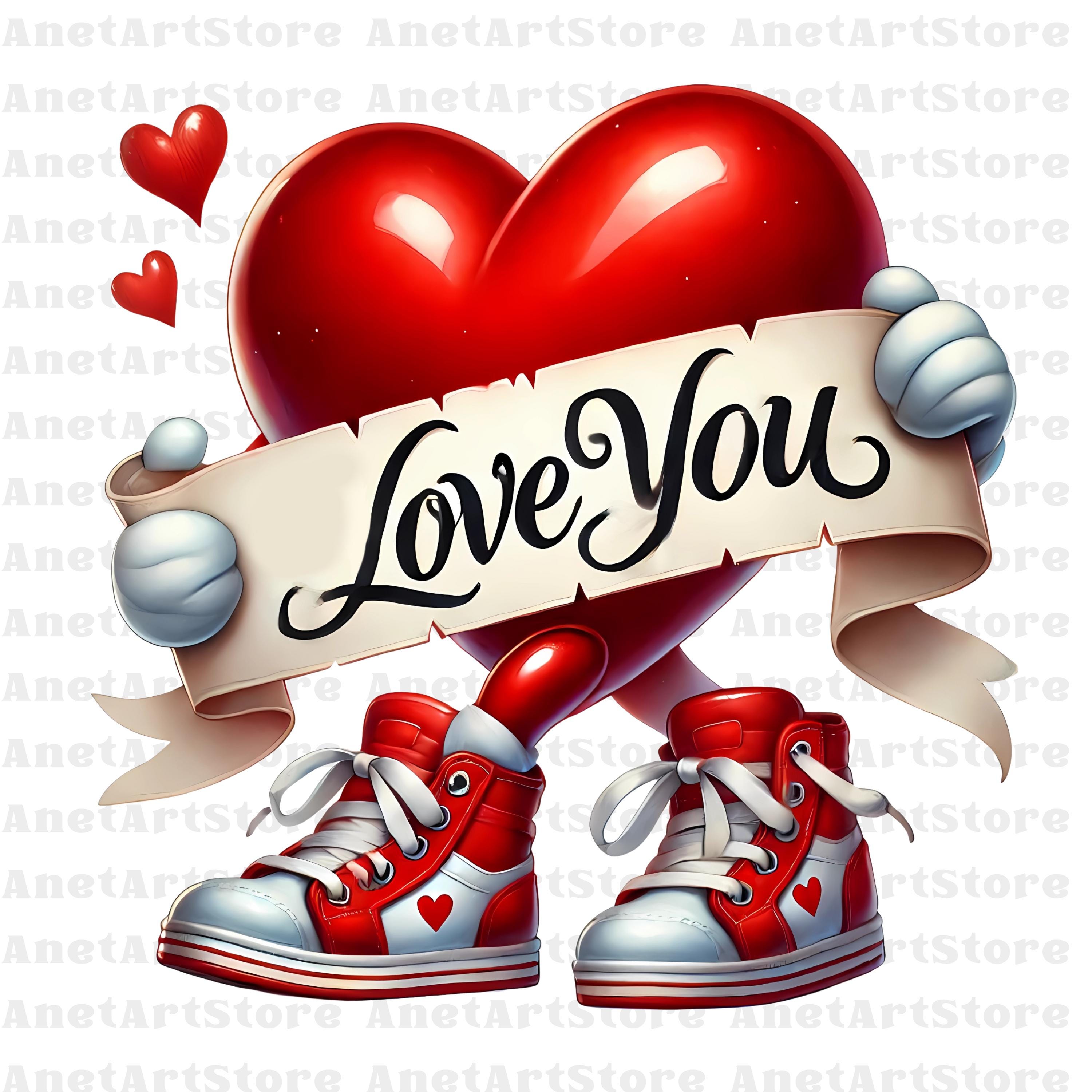 Heart Clipart Funny Valentine Clipart Valentine's Day Illustration ...