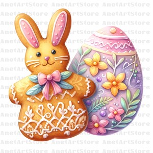 Easter Clipart, Easter Gingerbread Clipart, Easter Sublimation, Easter ...